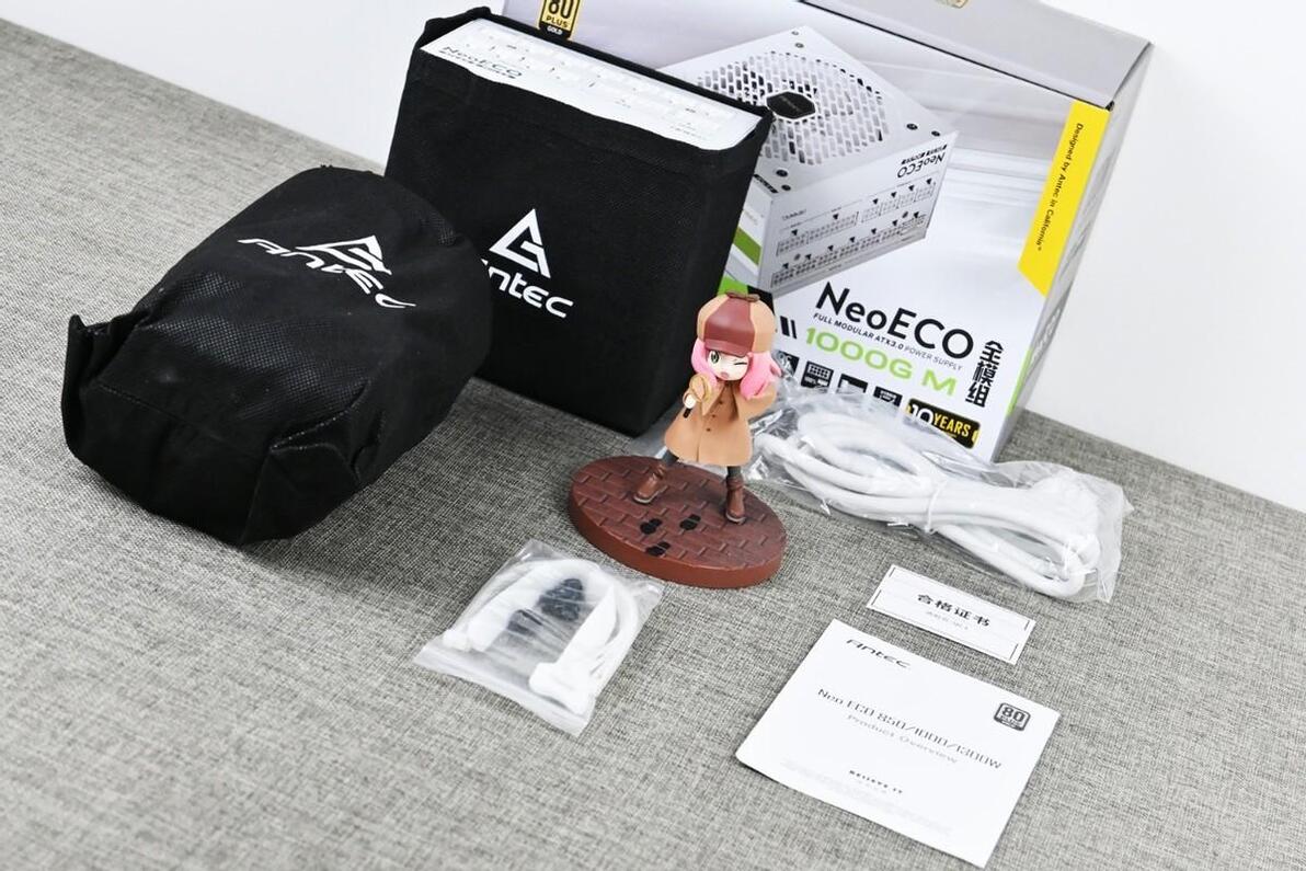 安钛克NE1000金牌全模组电源白色版开箱：小身材高效率 - 哔哩哔哩