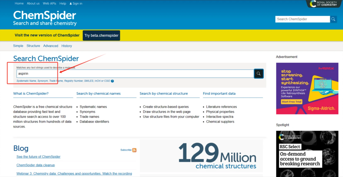 ChemSpider化学网站：化合物信息查询的使用教程 - 哔哩哔哩
