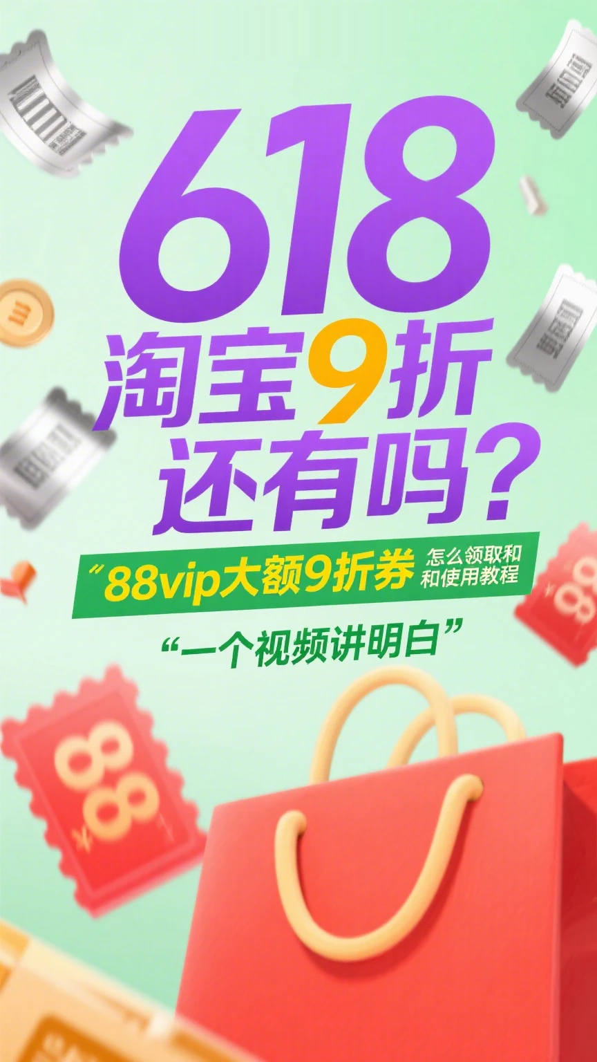 618淘宝9折券一人可以领取几张？2025年88vip大额9折券（900元）支持买手机和电脑吗 - 哔哩哔哩