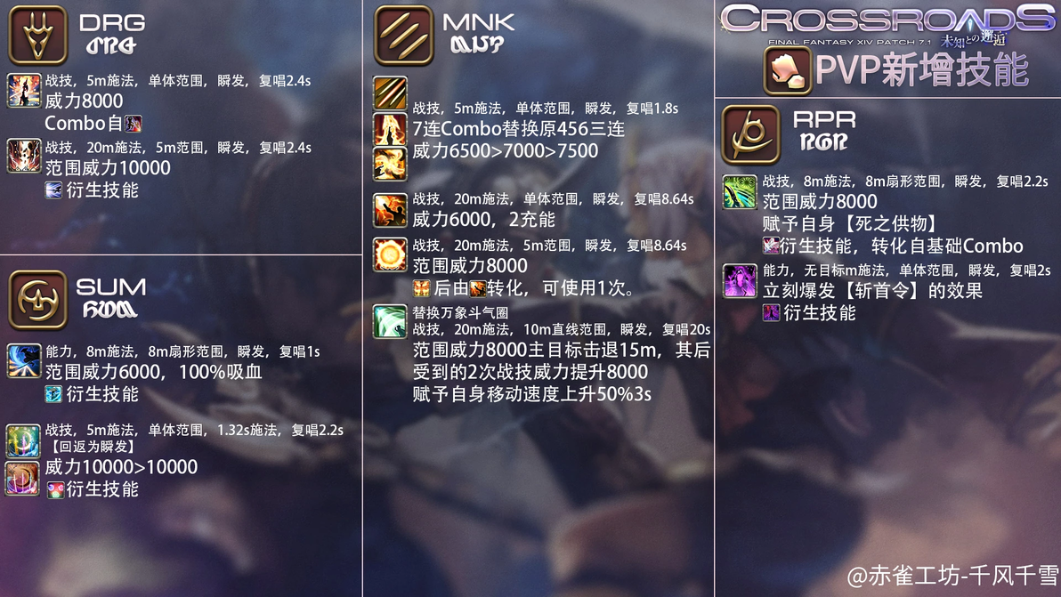 [FF14]Patch7.1 PvP新增技能一览 - 哔哩哔哩