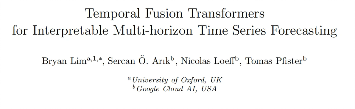 深入解析Temporal Fusion Transformer (TFT)——多步时间序列预测的创新模型 - 哔哩哔哩
