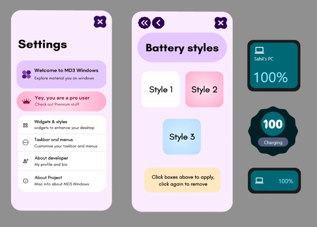 电脑桌面主题，MD3-Windows软件体验 - 哔哩哔哩