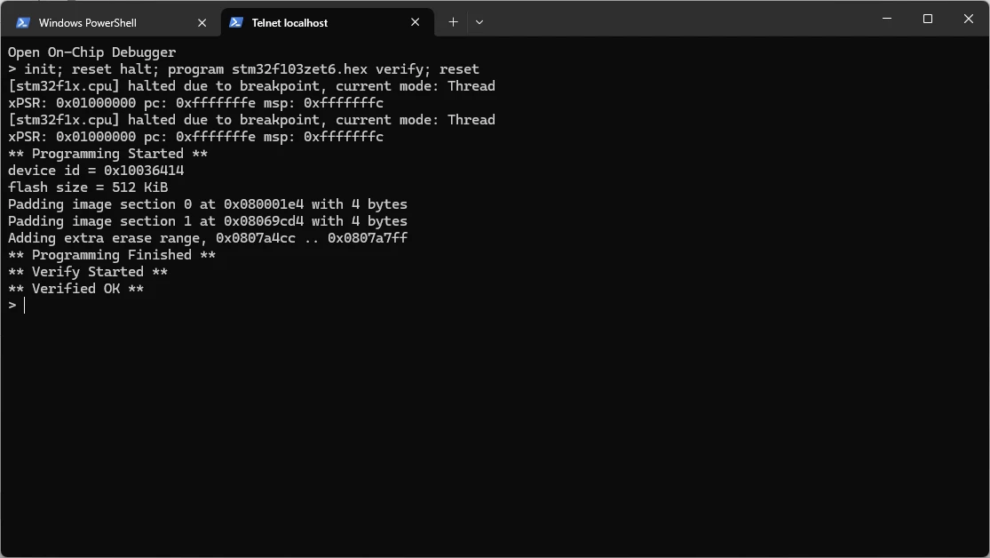 分享个openocd配合DAPLINK做命令行下载的稳定版本 - 哔哩哔哩