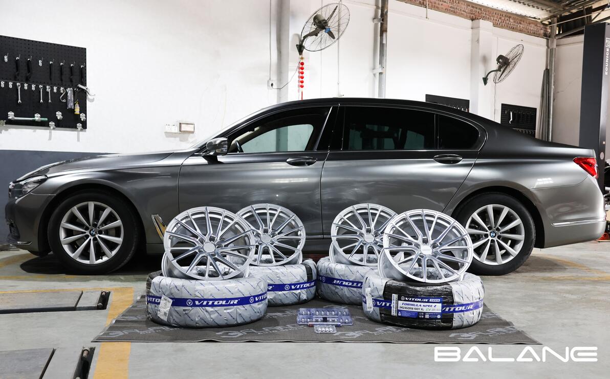 【BLC轮毂改装】宝马7系升级BLC高强度锻造轮毂+卫途轮胎 - 哔哩哔哩
