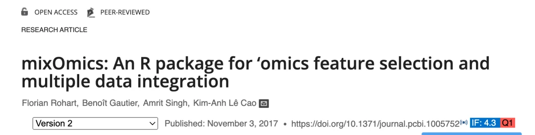 一个R包搞定多组学分析？mixOmics-多组学数据联合分析以及可视化的高逼格工具包！ - 哔哩哔哩