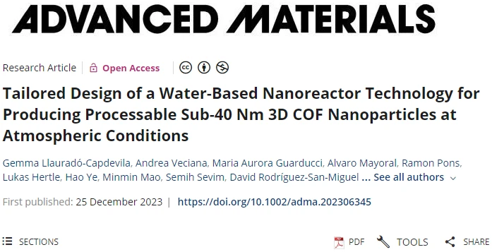 3D COF，最新Advanced Materials！ - 哔哩哔哩
