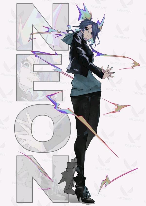 Pixiv无畏契约（瓦罗兰特）-霓虹（neon）插画&图集搬运 - 哔哩哔哩