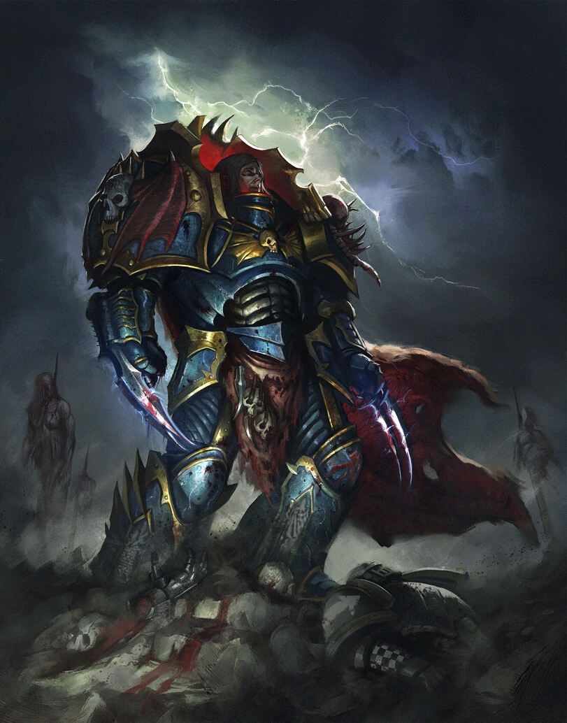 战锤40k 康拉德.科兹艺术图.2 - 哔哩哔哩