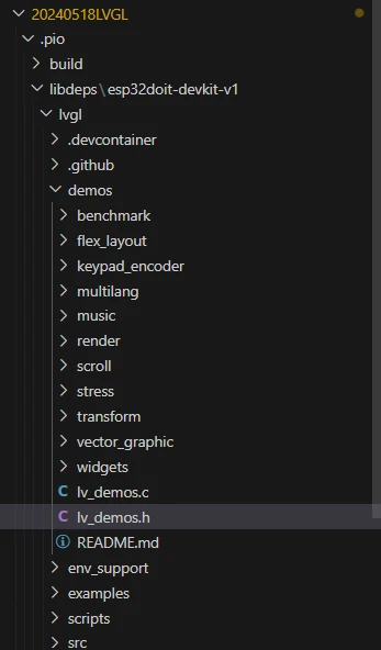 ESP32在vscode platformio平台使用LGVL9.2.2例程 - 哔哩哔哩