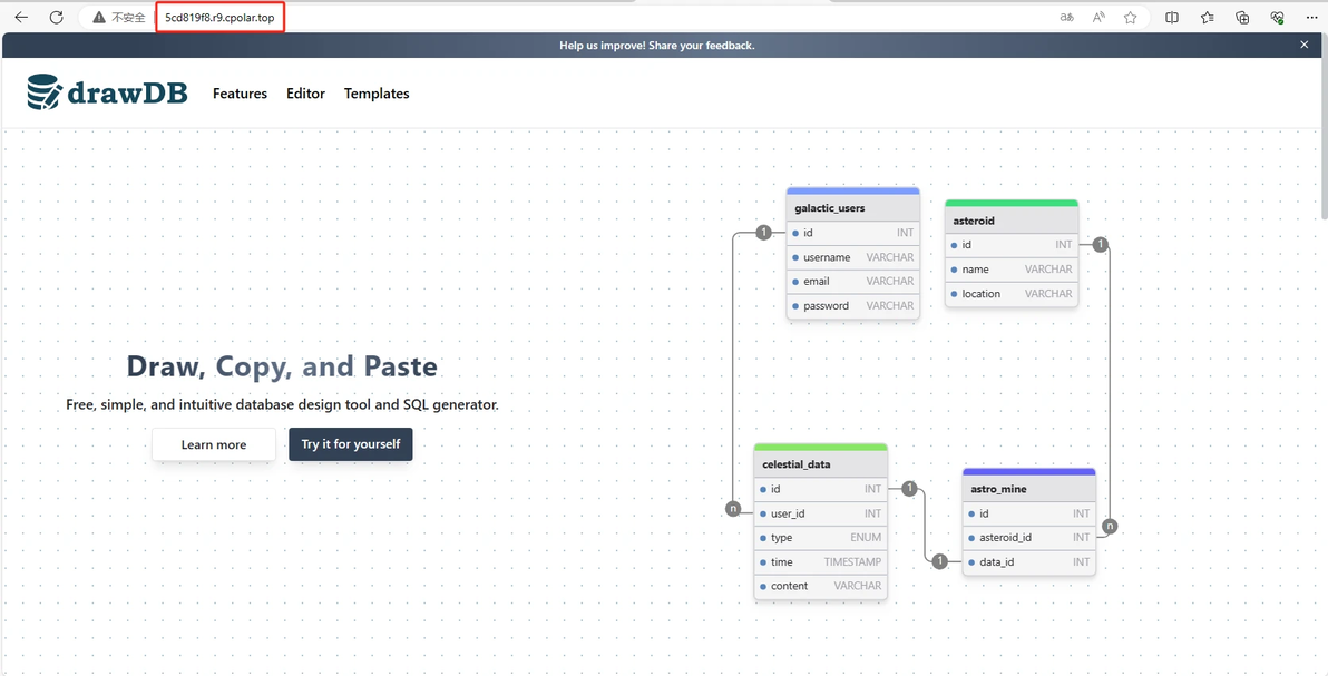 Windows本地部署DrawDB数据库设计工具结合cpolar内网穿透实现远程管理数据 - 哔哩哔哩