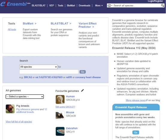 常用网站介绍|基因宝库之Ensembl篇 - 哔哩哔哩