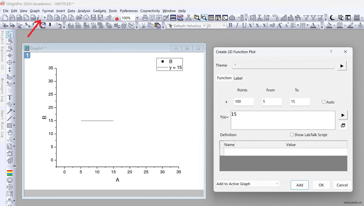 在 Origin 中绘制直线的 N 种方法 - 哔哩哔哩