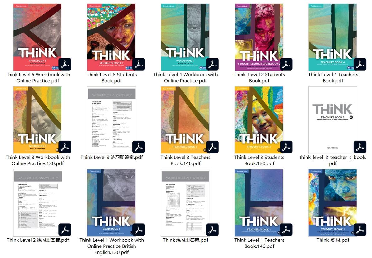 剑桥教材Think (Starter-Level5)全套PDF+音视频 - 哔哩哔哩