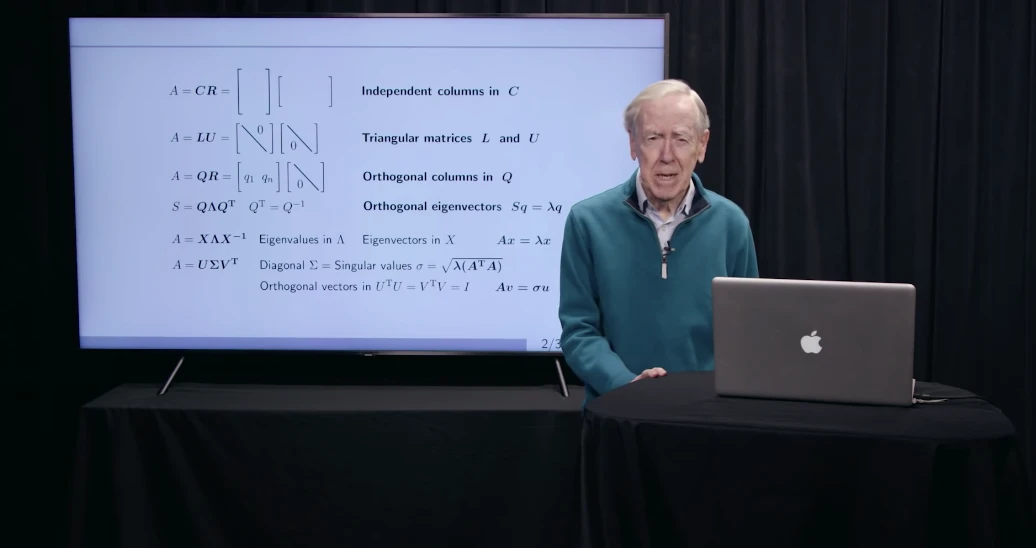 MIT数学教授，线性代数泰斗Gilbert Strang经典教材神作！ - 哔哩哔哩