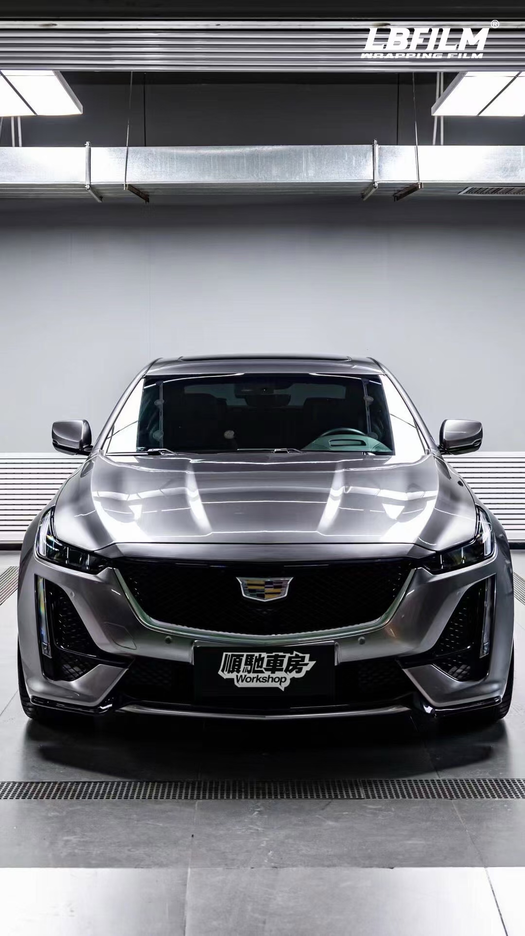 凯迪拉克CT5-LB改色膜液态金属银，一种高级亮眼的颜色 - 哔哩哔哩