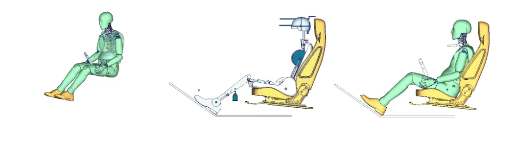 BioRID-II假人有限元模型在汽车碰撞安全鞭打工况中的前处理应用 - 哔哩哔哩