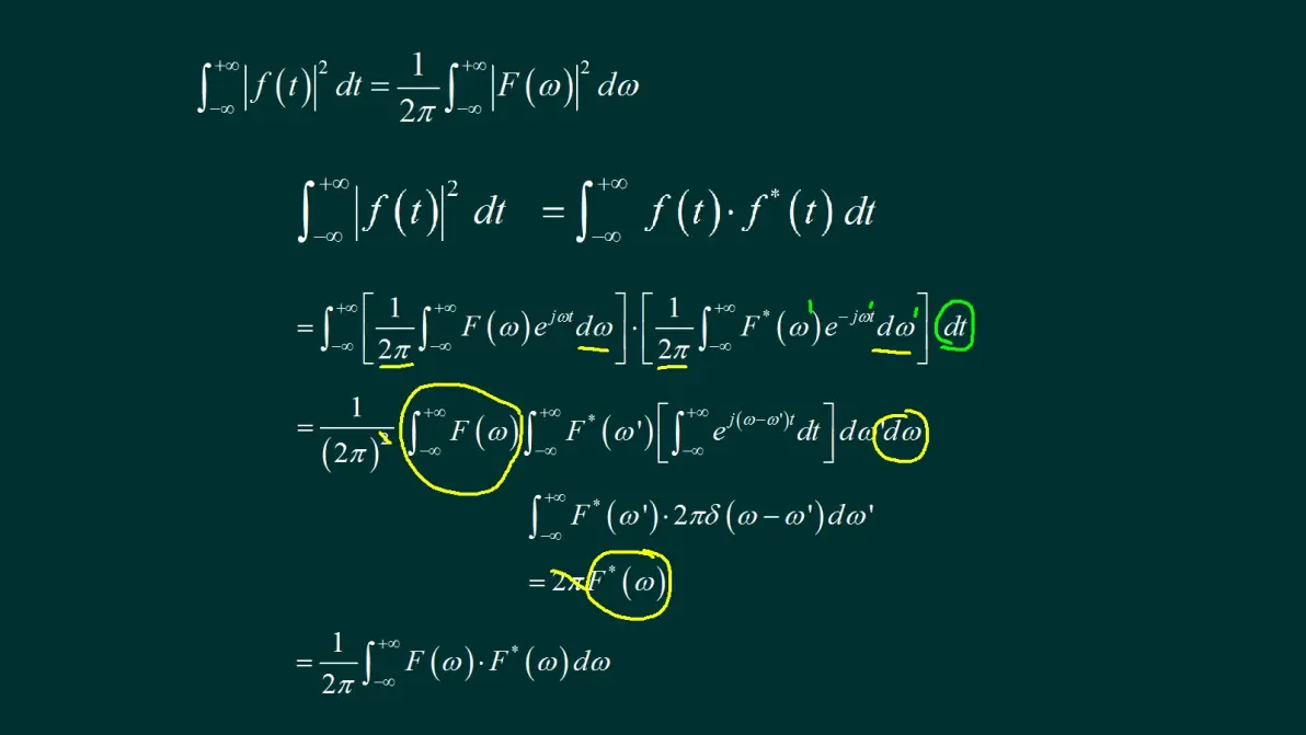 Parseval定理的证明 - 哔哩哔哩