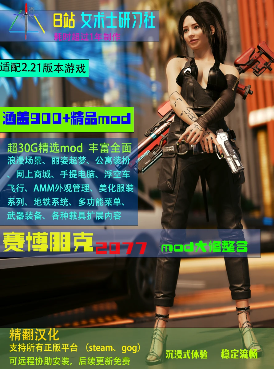 赛博朋克2077mod整合使用说明 - 哔哩哔哩