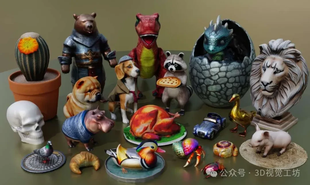 颠覆全行业！Meta发布3DGen：1分钟生成3D模型！效果炸裂！ - 哔哩哔哩