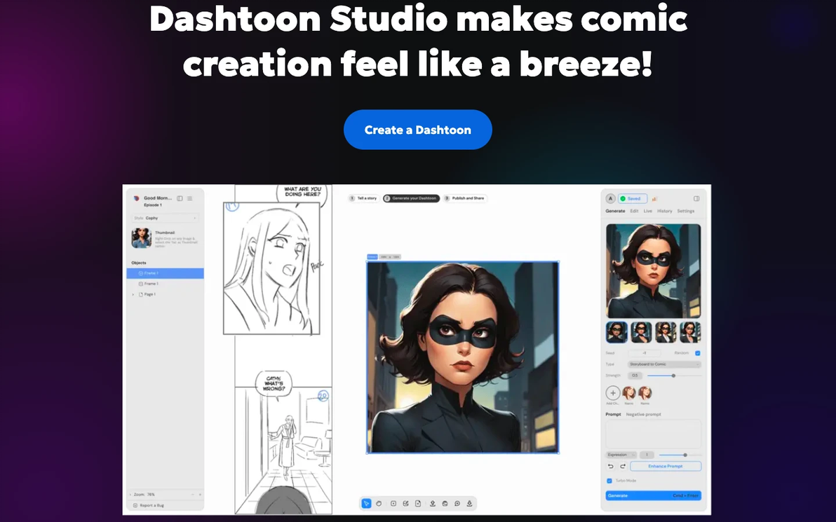 重磅推荐！AI漫画创作工具Dashtoon全面解析 - 哔哩哔哩