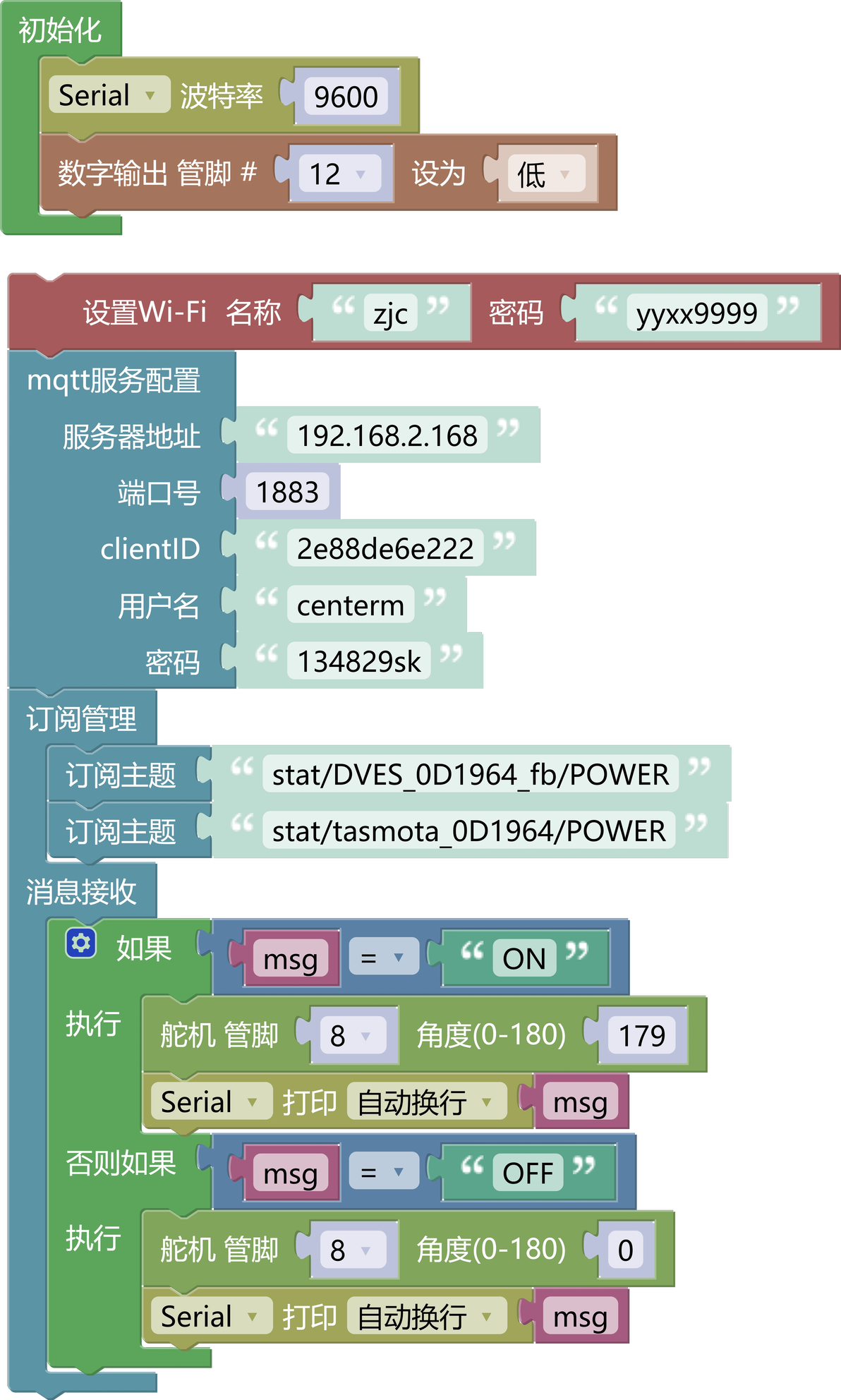 mqtt控制esp32-c3舵机（180°）使用mixly2.0 - 哔哩哔哩