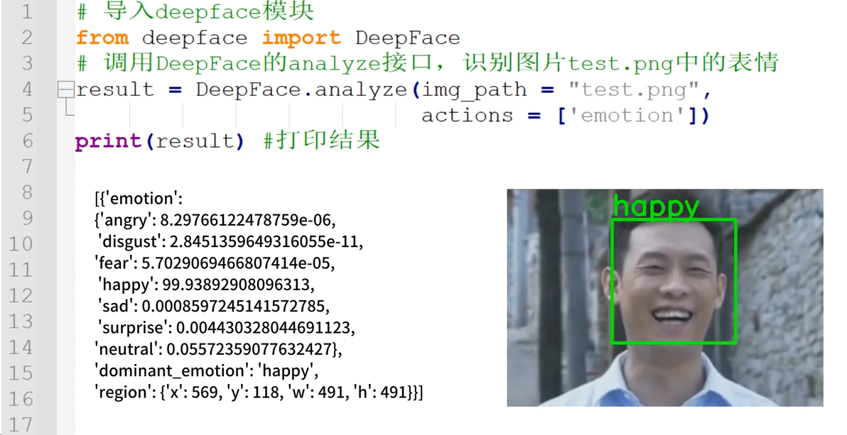 基于DeepFace和opencv，识别并分析视频中人物的面部表情 - 哔哩哔哩