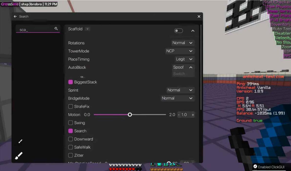 我的世界CrossSine Client MOD - 哔哩哔哩