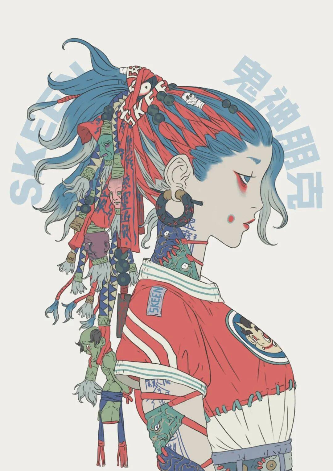 【画师推荐】Zeen Chin|当鬼神玩起朋克！当冷暖和谐杂糅！ - 哔哩哔哩