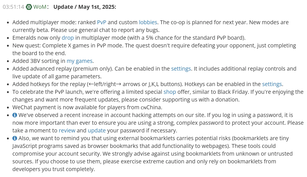 【WoM】25年5月1号更新 - 哔哩哔哩