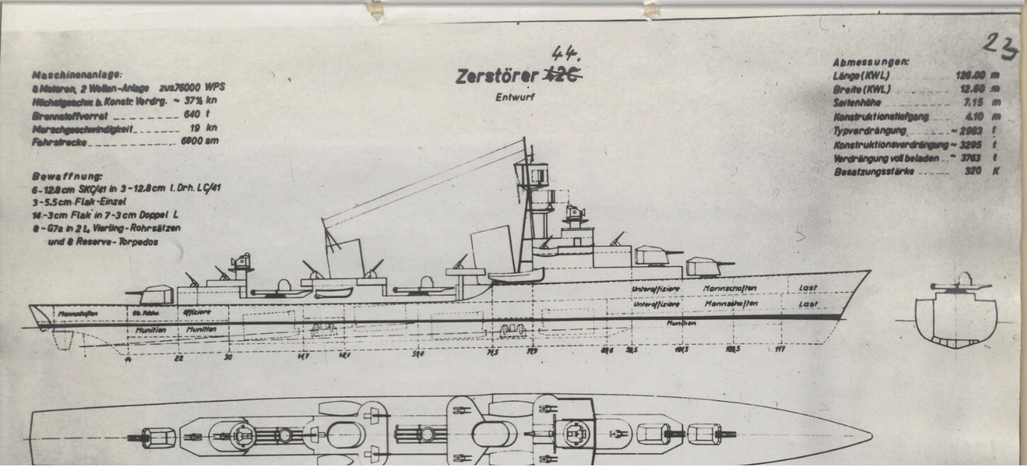 【碧蓝舰船简介】柏林之声——Z-52（1944型驱逐舰） - 哔哩哔哩