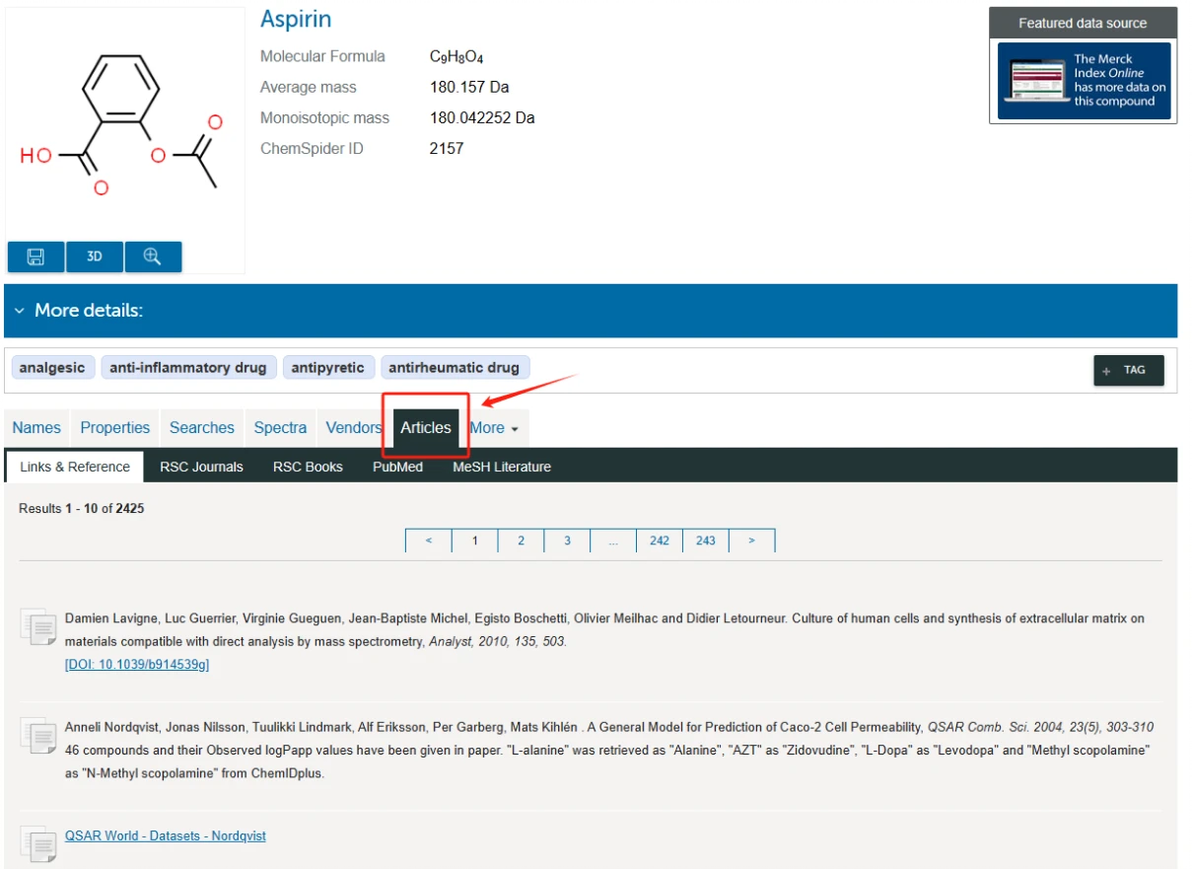 ChemSpider化学网站：化合物信息查询的使用教程 - 哔哩哔哩