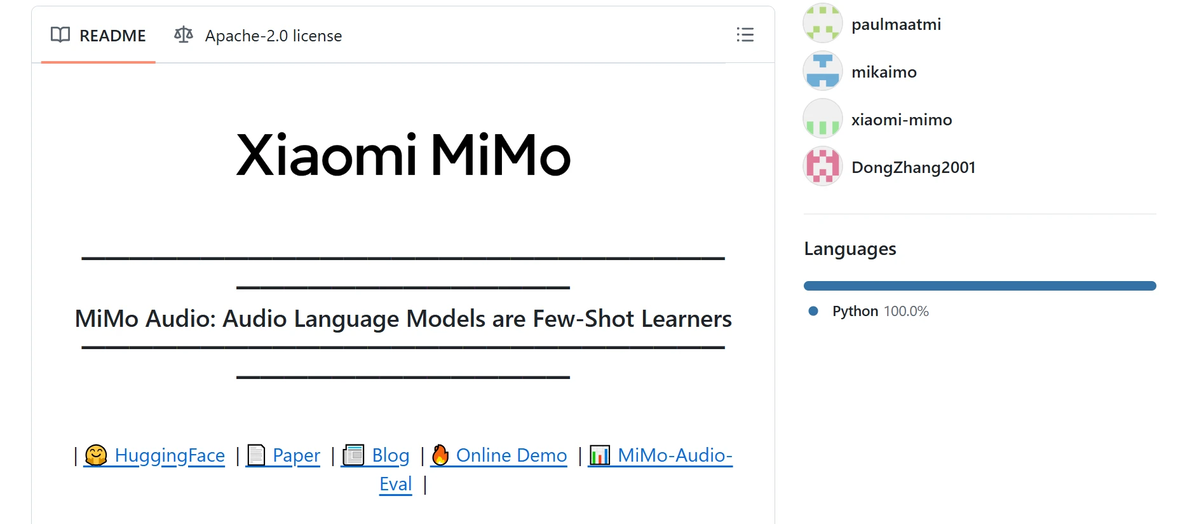 小米开源语音大模型Xiaomi-MiMo-Audio，多项测试超越谷歌、OpenAI等闭源巨头！ - 哔哩哔哩