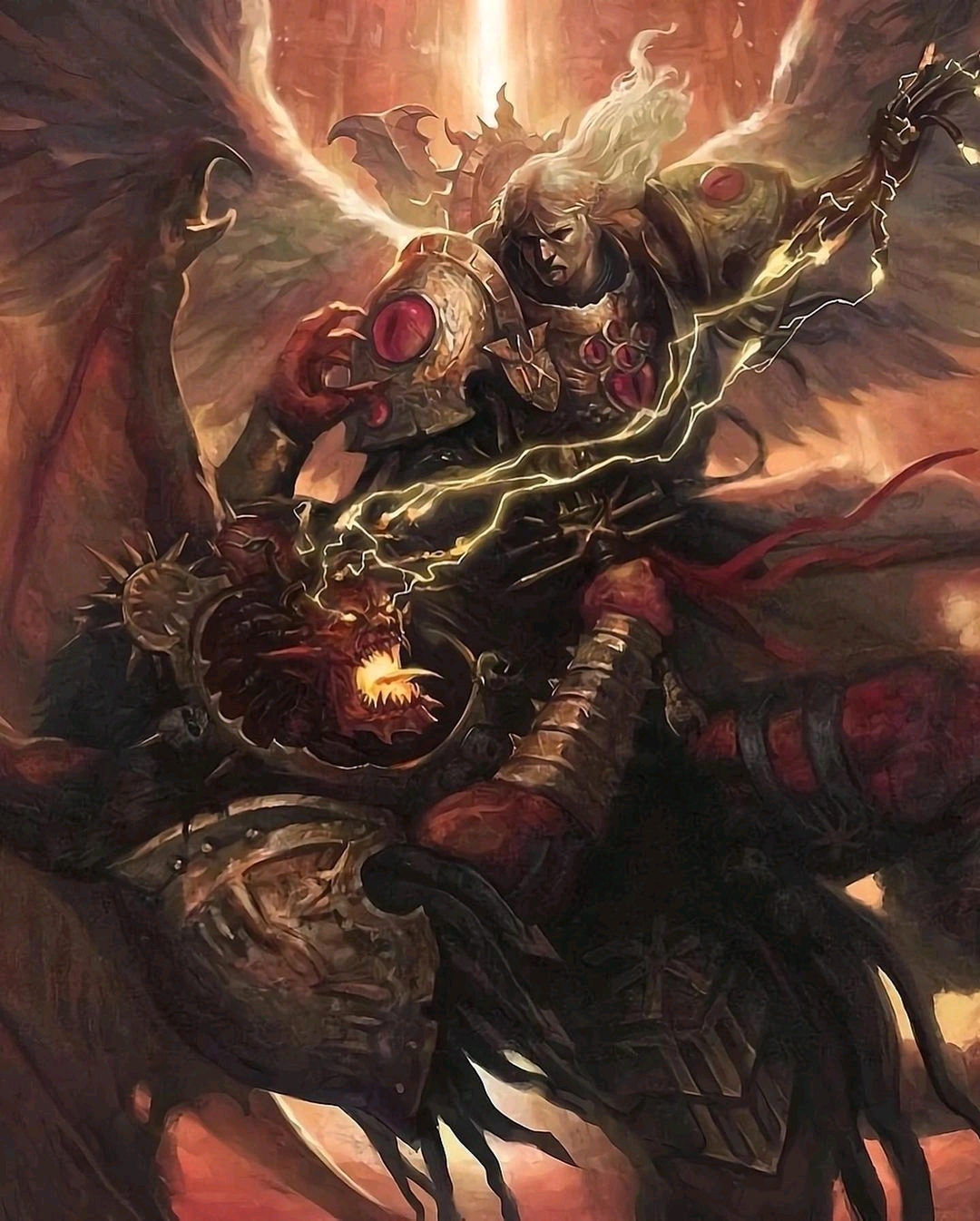 战锤40k恶魔原体安格隆艺术图 - 哔哩哔哩