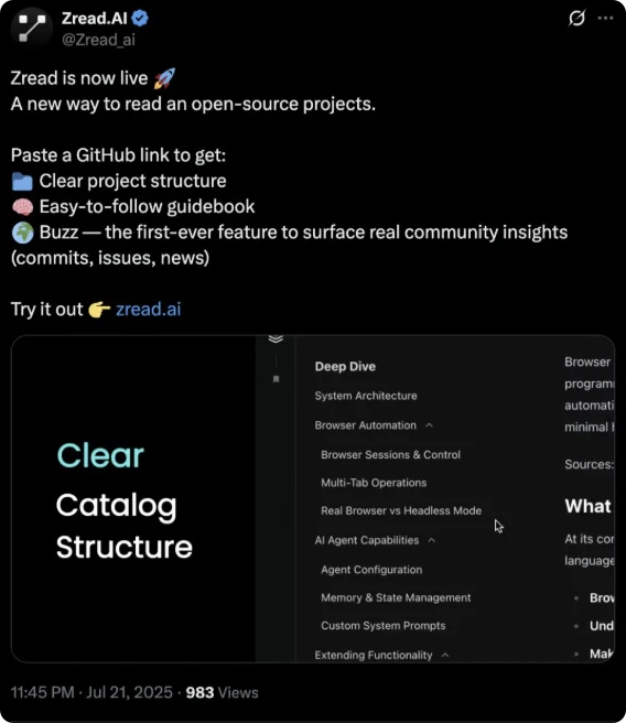 我发现程序员不试试Zread.ai就亏大了，5分钟深度看透源码效率翻倍！ - 哔哩哔哩