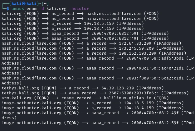 amass：深入攻击面映射和资产发现工具！全参数详细教程！Kali Linux教程！ - 哔哩哔哩