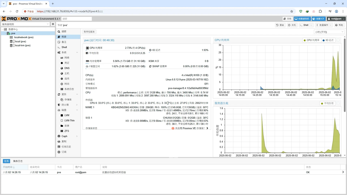 在n100主板上安装PVE系统 - 哔哩哔哩