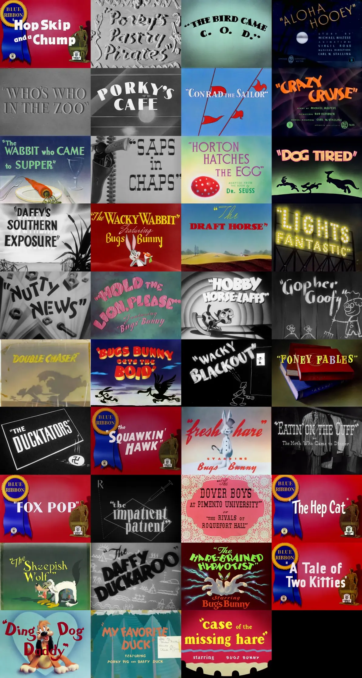 华纳兄弟乐一通/快乐旋律动画列表（1929-1964） - 哔哩哔哩