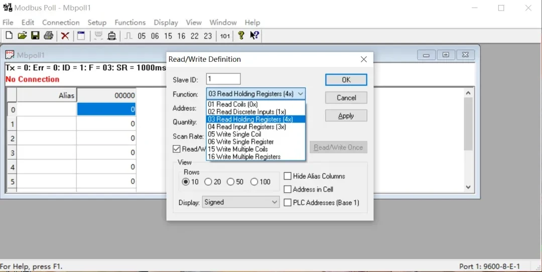 Modbus调试软件--modbuspoll、modscan和modsim详解 - 哔哩哔哩