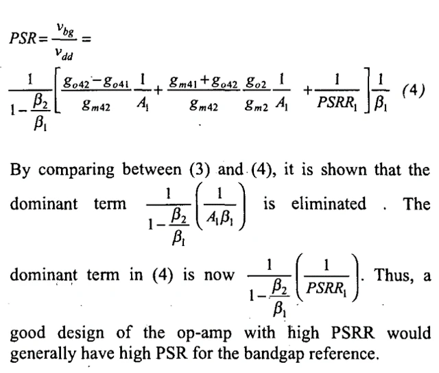 带隙基准电路PSR提升方法的论文学习记录(1) - 哔哩哔哩