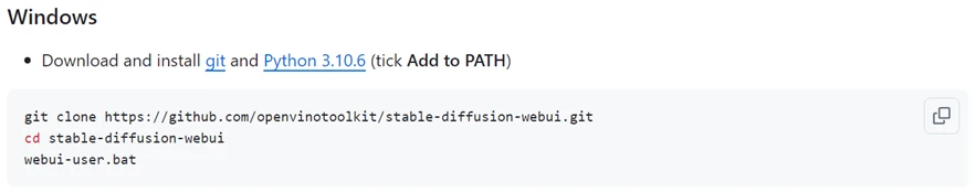 三、stable-diffusion-webui Intel CPU/核显版安装 - 哔哩哔哩