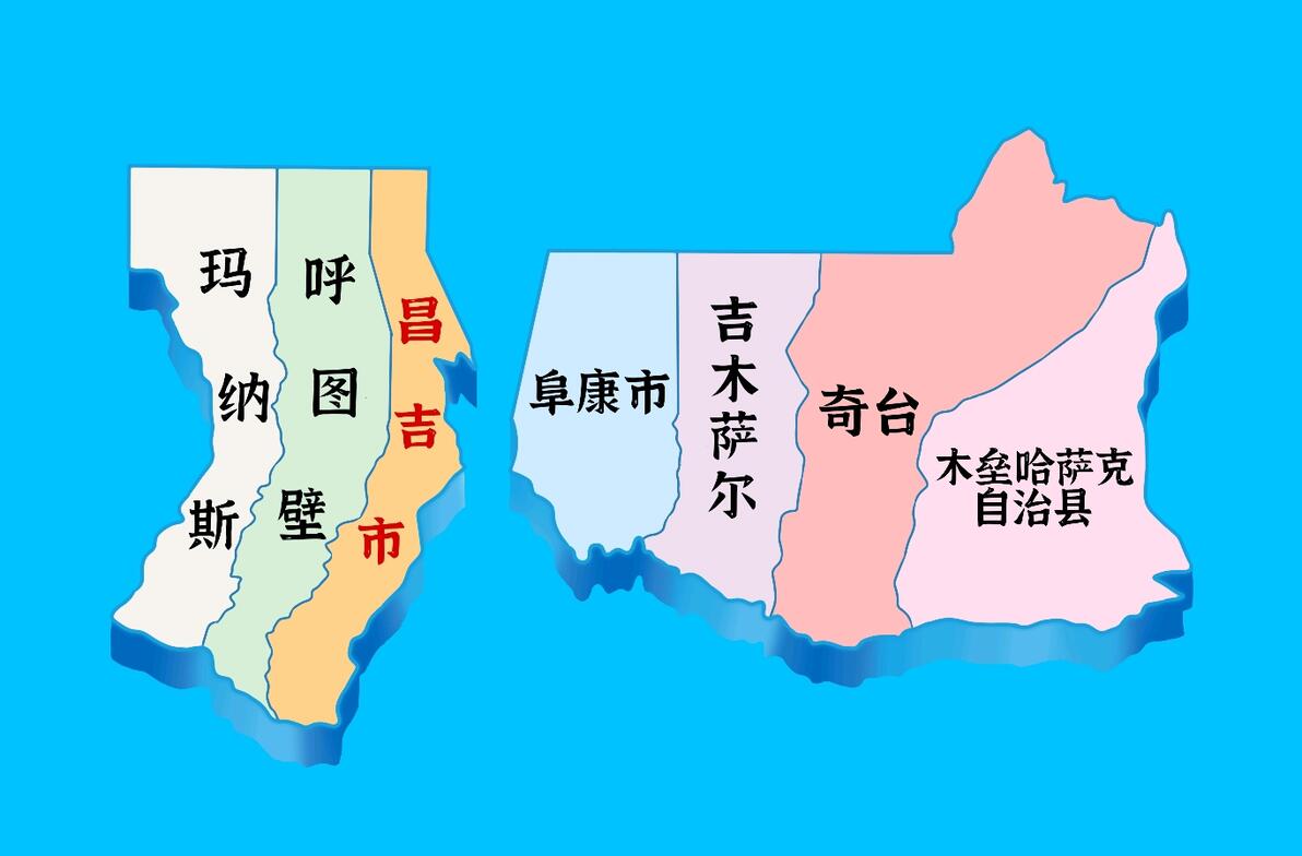 新疆各地级行政区划和省直辖县级市地图 - 哔哩哔哩