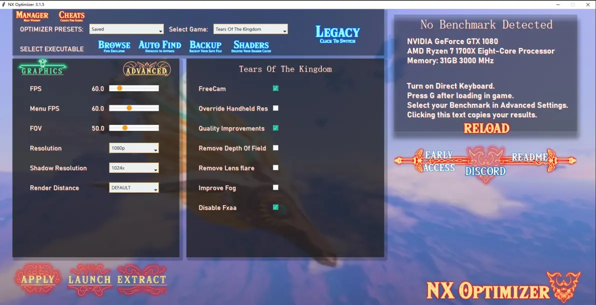 可能是目前最好的王国之泪的画质mod编辑器---NX Optimizer！！！ - 哔哩哔哩
