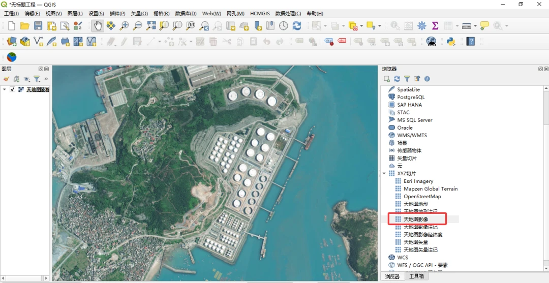 QGIS无插件加载（无偏移）天地图高清影像、矢量地图、地形、注记！整理好的图源地址 - 哔哩哔哩