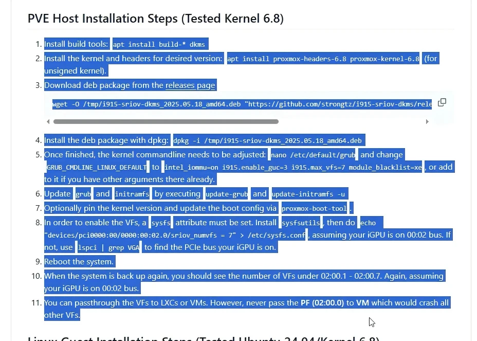 PVE安装飞牛os 实现SR-IOV核显虚拟化 - 哔哩哔哩