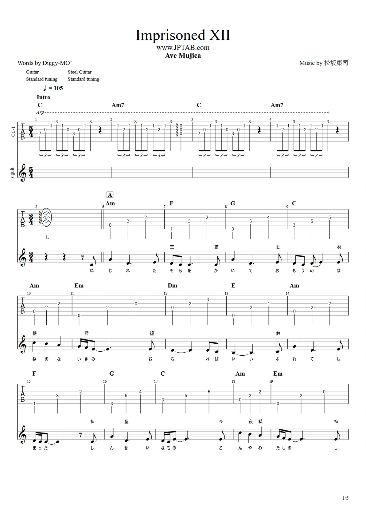 Imprisoned XII吉他谱 - 哔哩哔哩