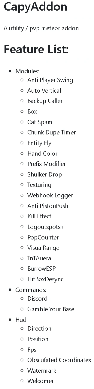[彗星端]MeteorClient插件整理及功能介绍 - 哔哩哔哩