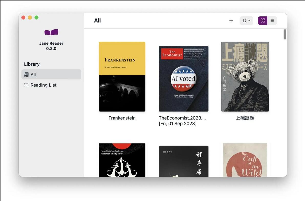 Jane Reader - 简洁、清爽的 epub 阅读器 - 哔哩哔哩