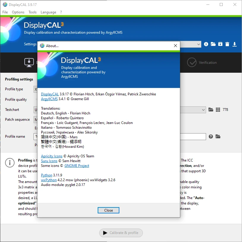 DisplayCAL 3.9.17和ArgyllCMS 3.4.1 - 哔哩哔哩