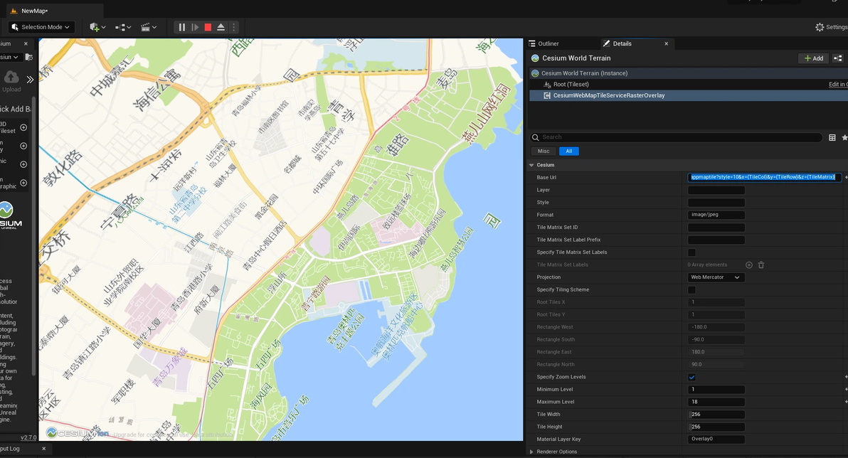 Cesium for Unreal 加载高德地图 - 哔哩哔哩