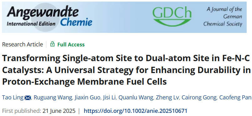 ORR最新Angew：Fe2N6双原子位点增强质子交换膜燃料电池耐久性 - 哔哩哔哩